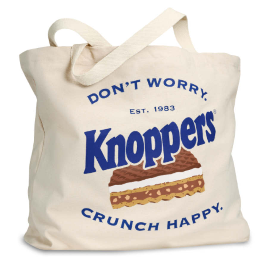 Knoppers Shopper – Don’t worry. Crunch happy.